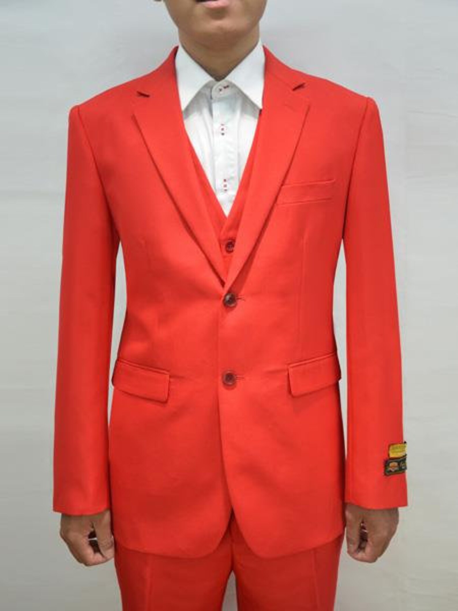 Mens Vested 3 Piece Suit Red - Etsy