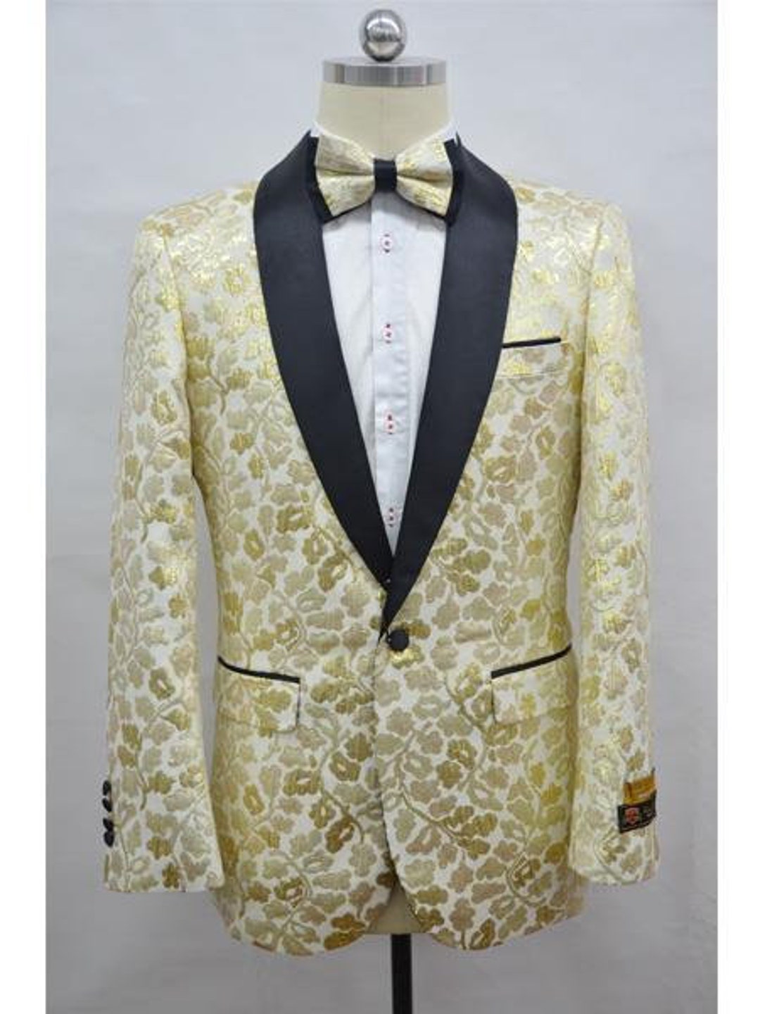 Mens Printed Unique Patterned Floral Tuxedo Flower Jacket Free Matching ...