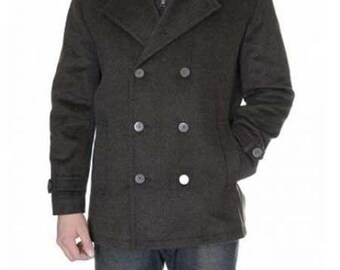 Brown Pea Coat - Etsy