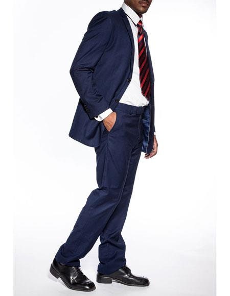 Mens Classic Blue Extra Slim Fit Wedding Prom Skinny Suit | Etsy