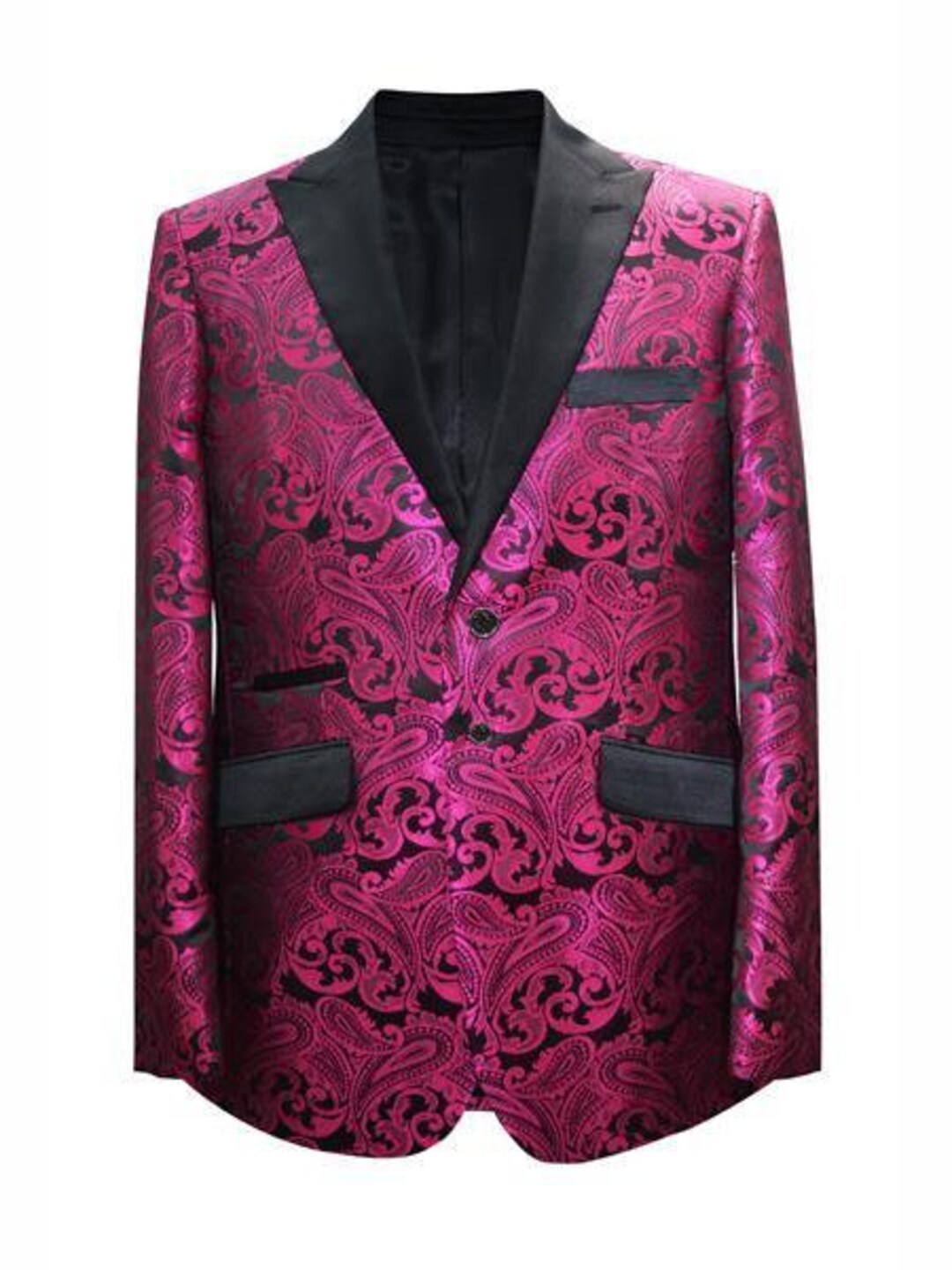 Trendy Unique Prom Blazers Sparkly Floral Flower Two Toned Hot Pink ...