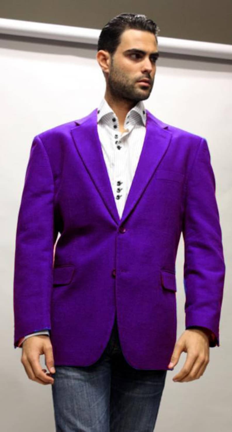 Mens Colorful Purple Velvet Blazer Jacket Velvet-2bv High - Etsy