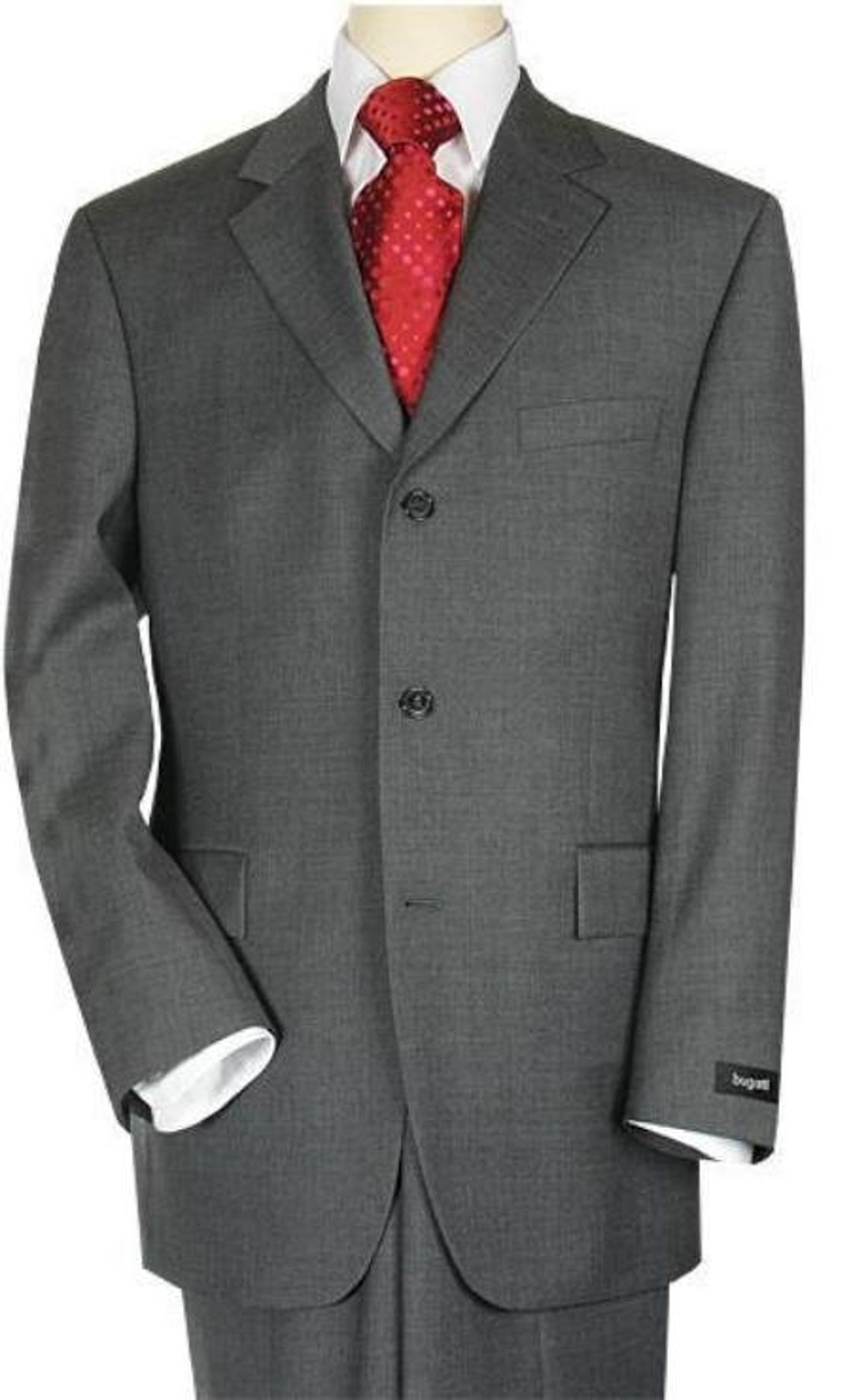 Mens Formal 3 Buttons Mens Suit Dark Charcoal Premier Quality Italian ...