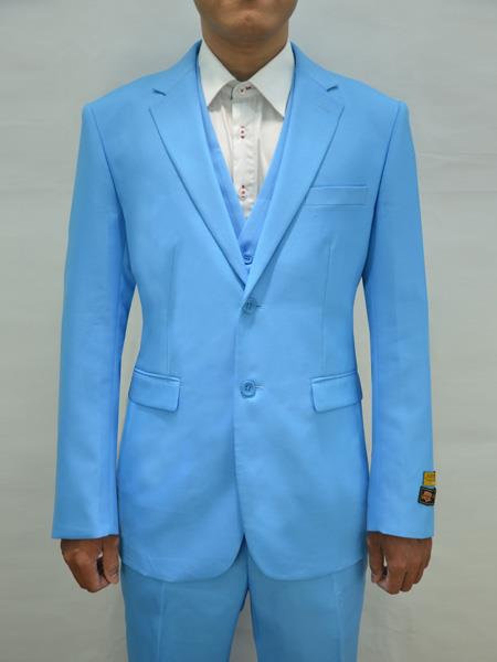 Mens Vested 3 Piece Suit Turquoise - Etsy