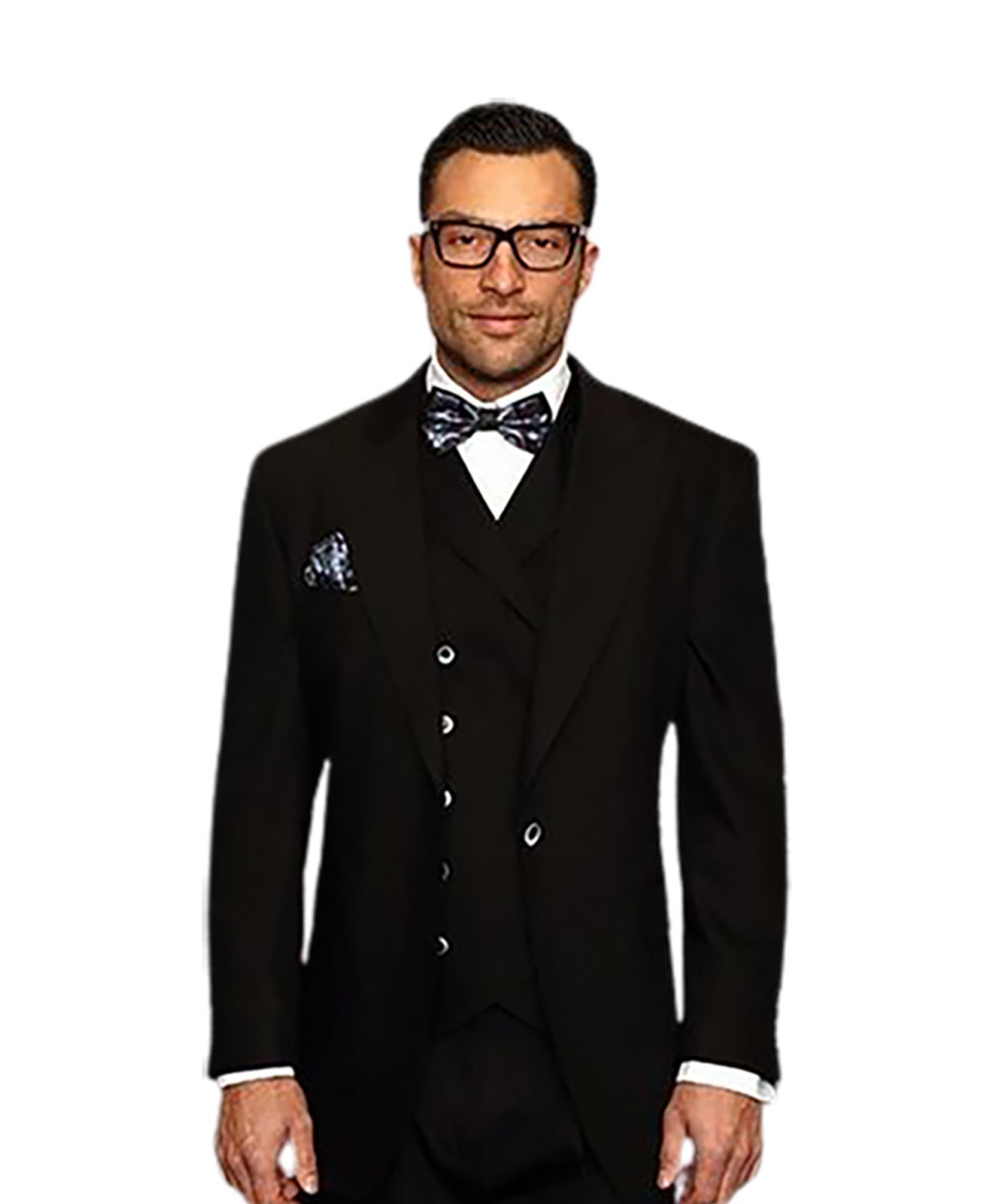 Statement Wide Leg Suit Men's Black Double Breasted Vest Florence - Etsy