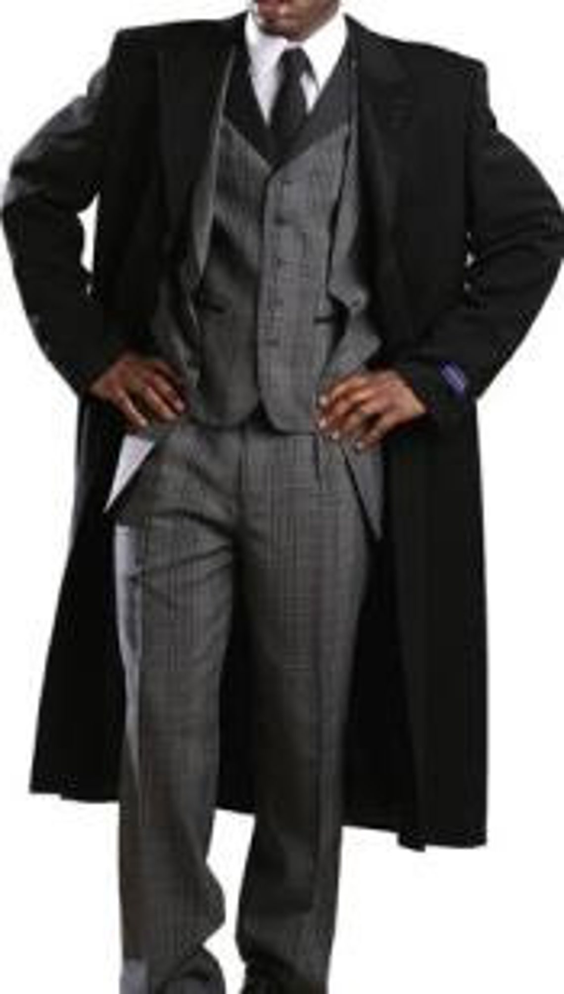 Men's Wool Classic Full Length Fashion Top Coat Black - Etsy