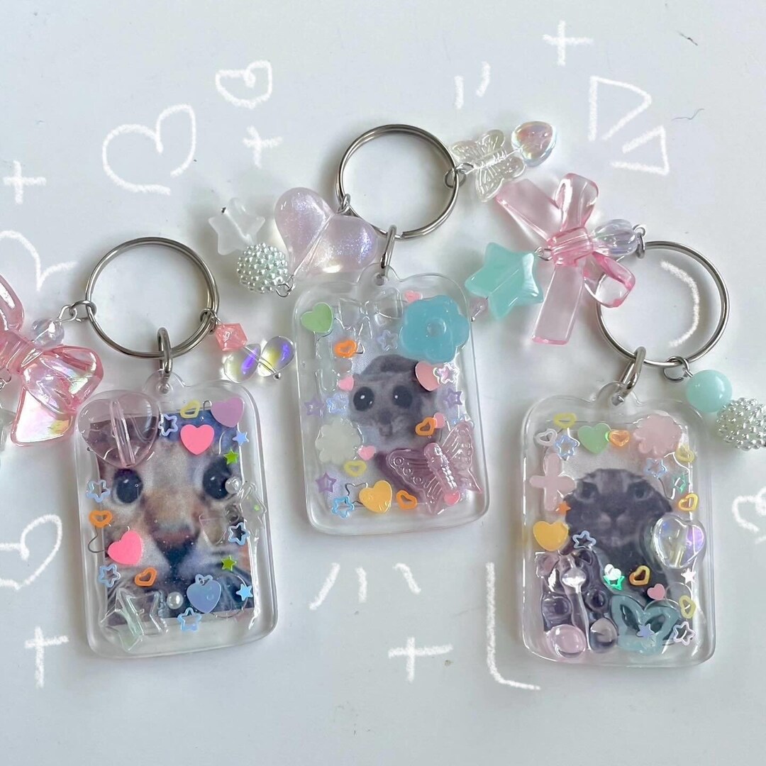 Funny Animal Meme Keychains Accessories, Keychain, Handmade, Meme, Sad ...