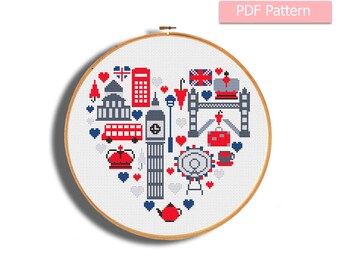 London Cross Stitch Pattern | Etsy