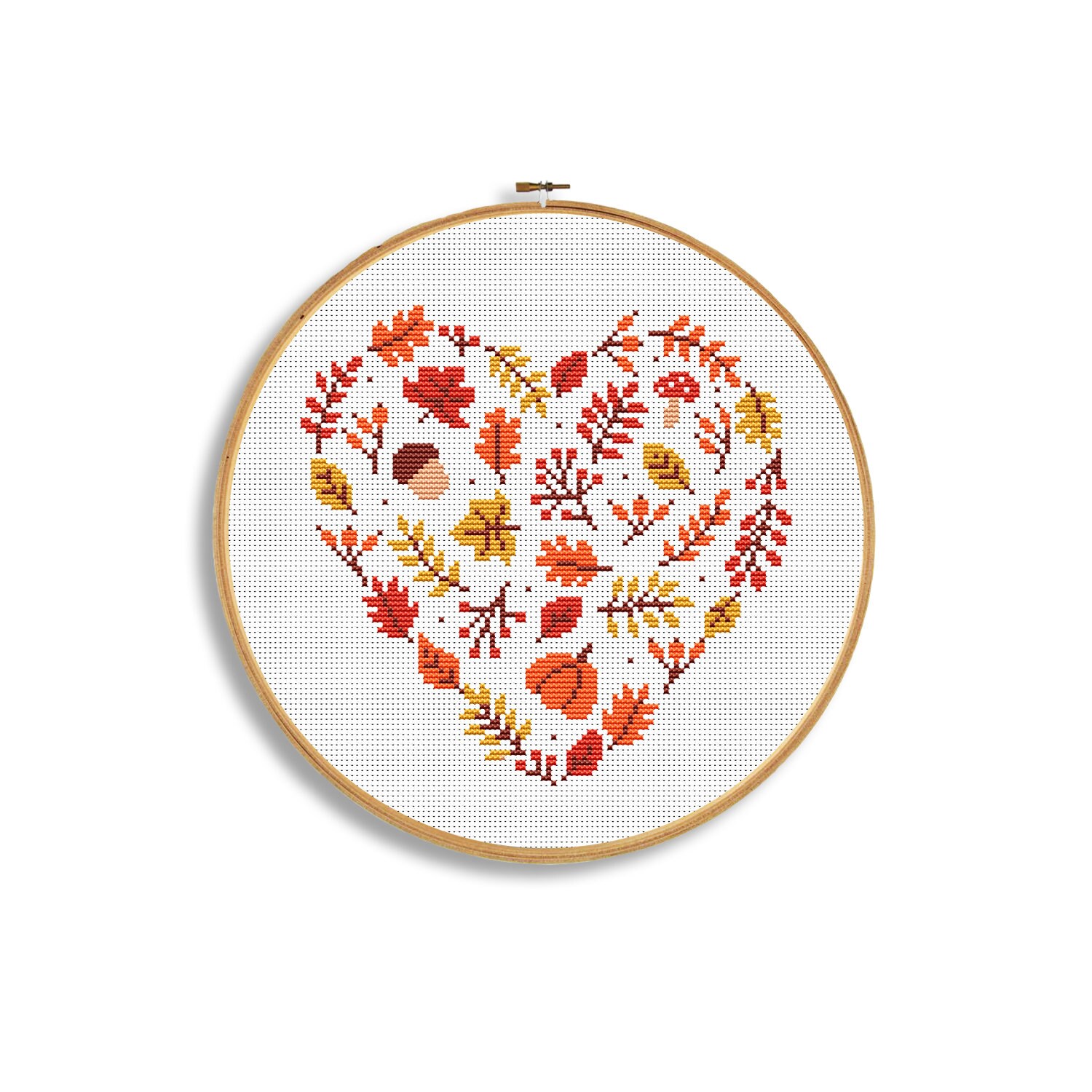 Autumn Cross Stitch Pattern Fall Leaves Cross Stitch Pattern - Etsy