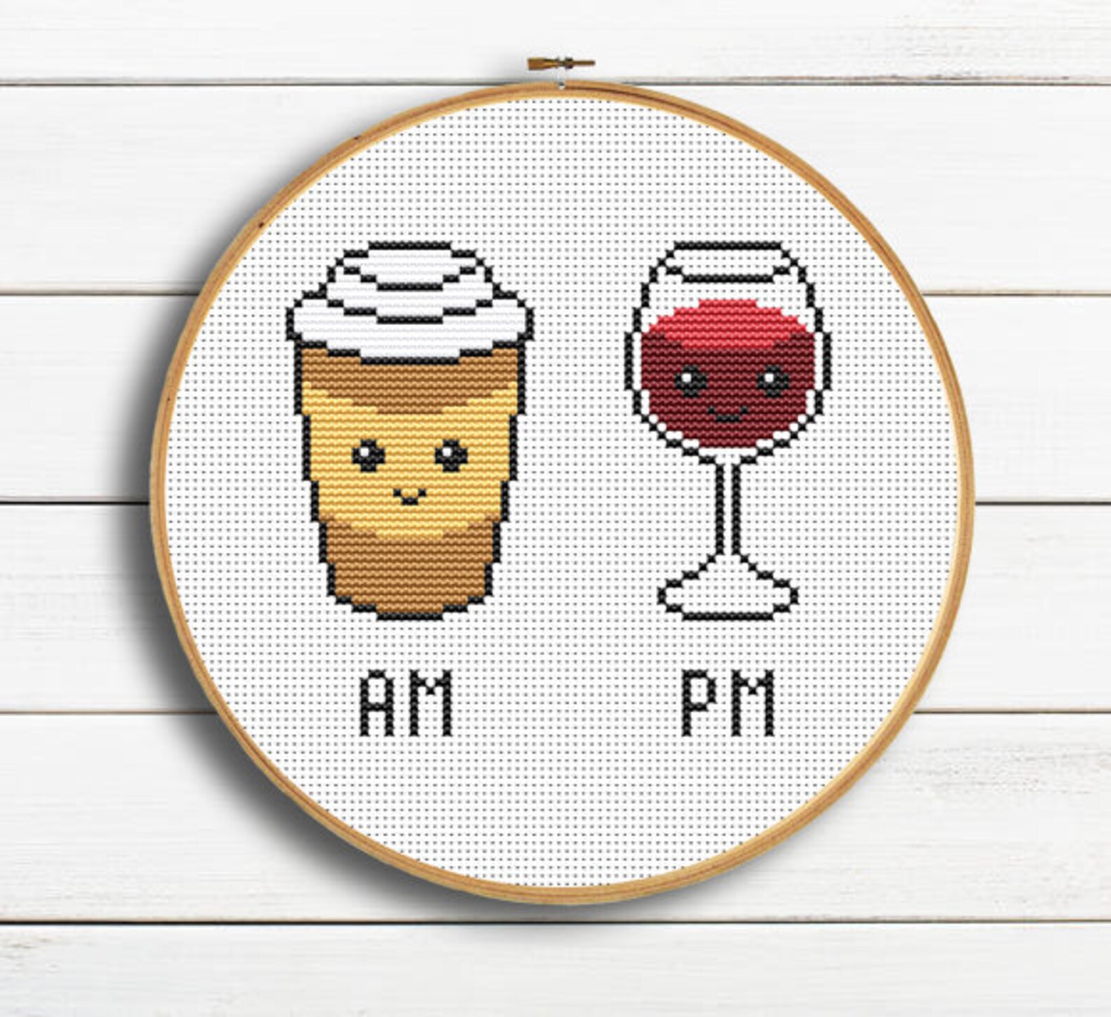 Funny Cross Stitch Pattern Modern Pattern Pdf Coffee - Etsy