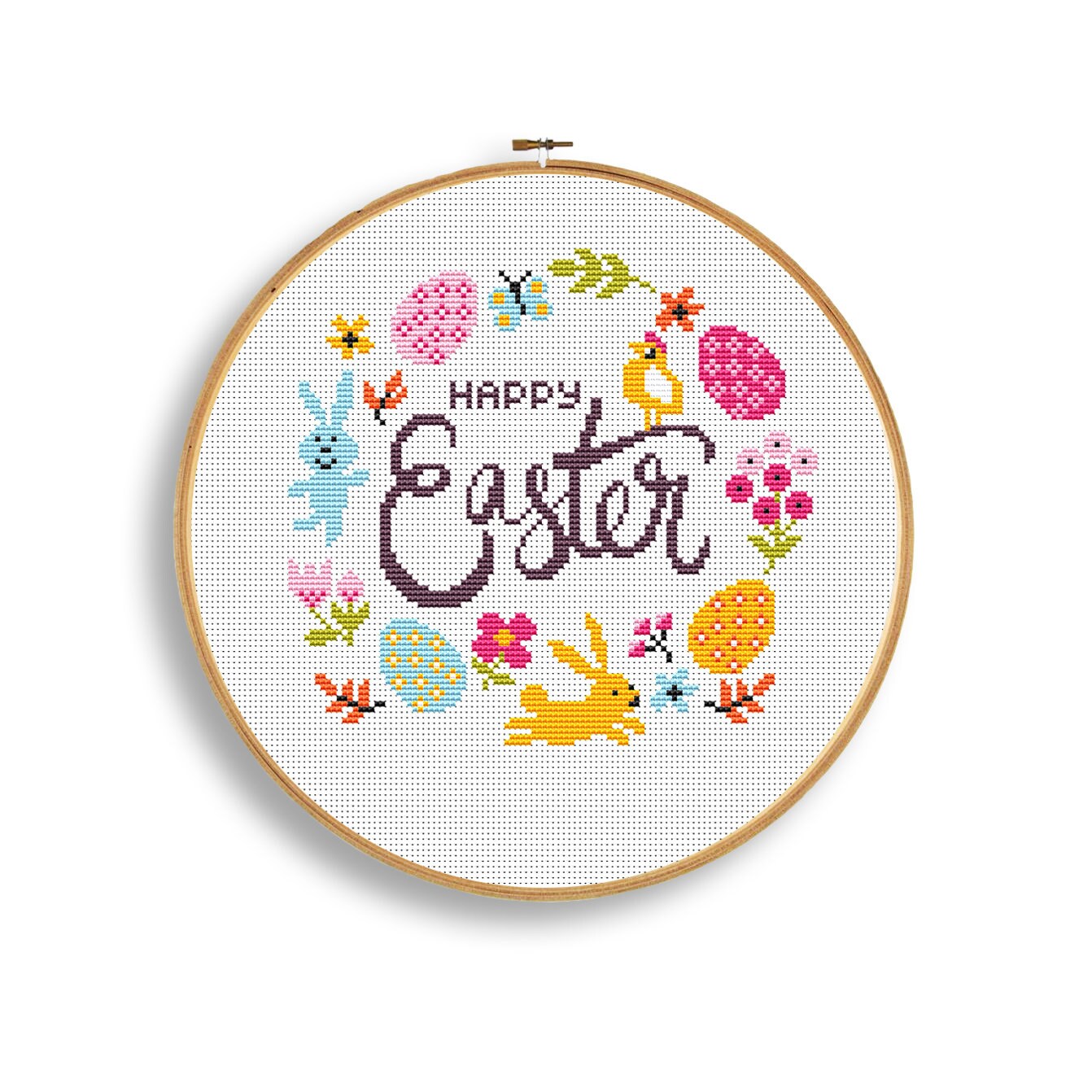 Easter Cross Stitch Pattern Spring Cross Stitch Chart Easter - Etsy