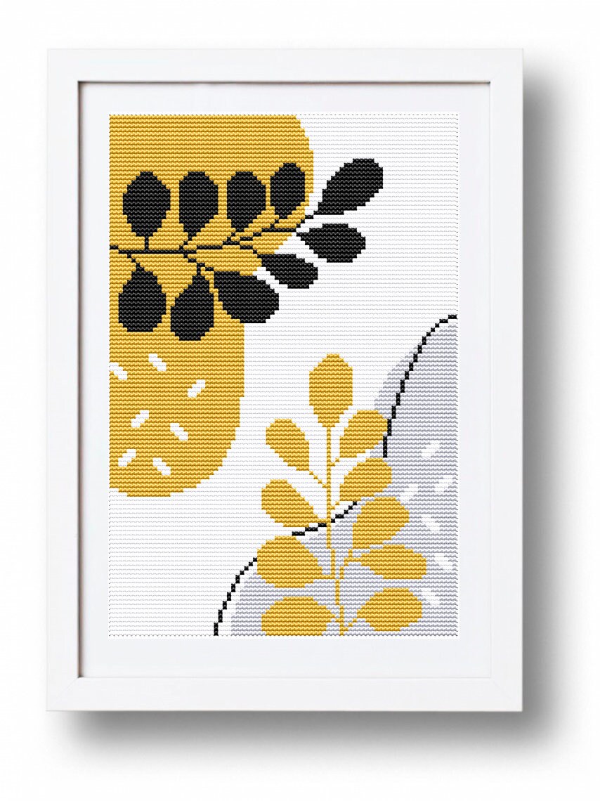 Set of 3 Abstract Patterns Cross Stitch Pattern Modern Cross - Etsy