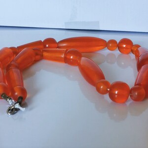 Orange Necklace Plastic/ Lucite/ Resin Orange Color. - Etsy