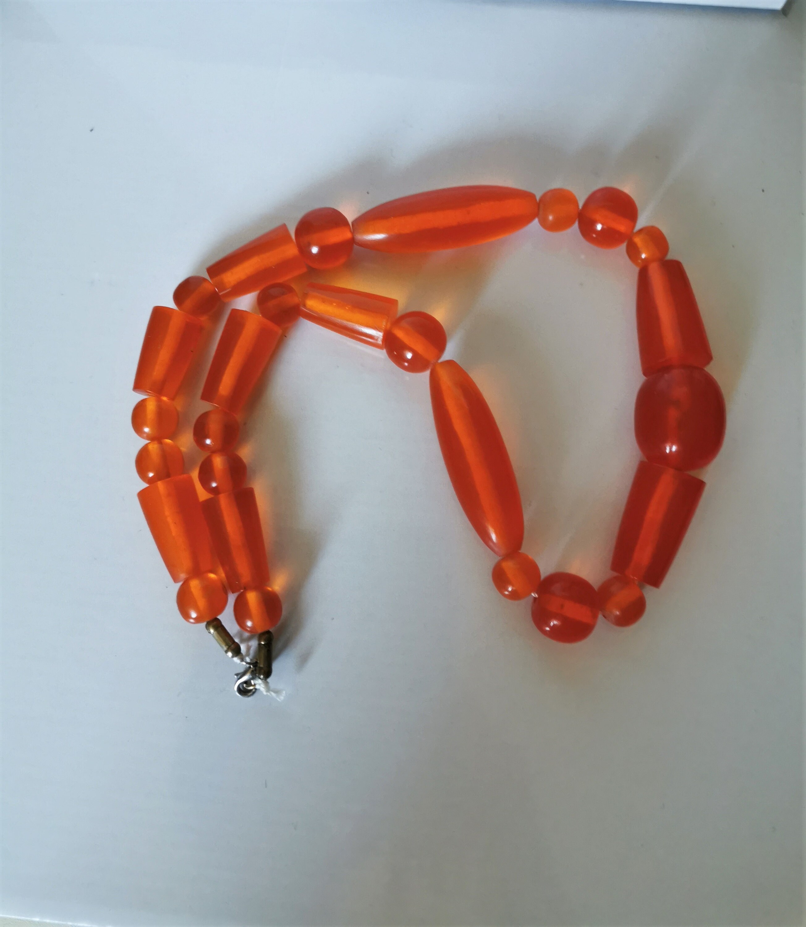 Orange Necklace Plastic/ Lucite/ Resin Orange Color. - Etsy