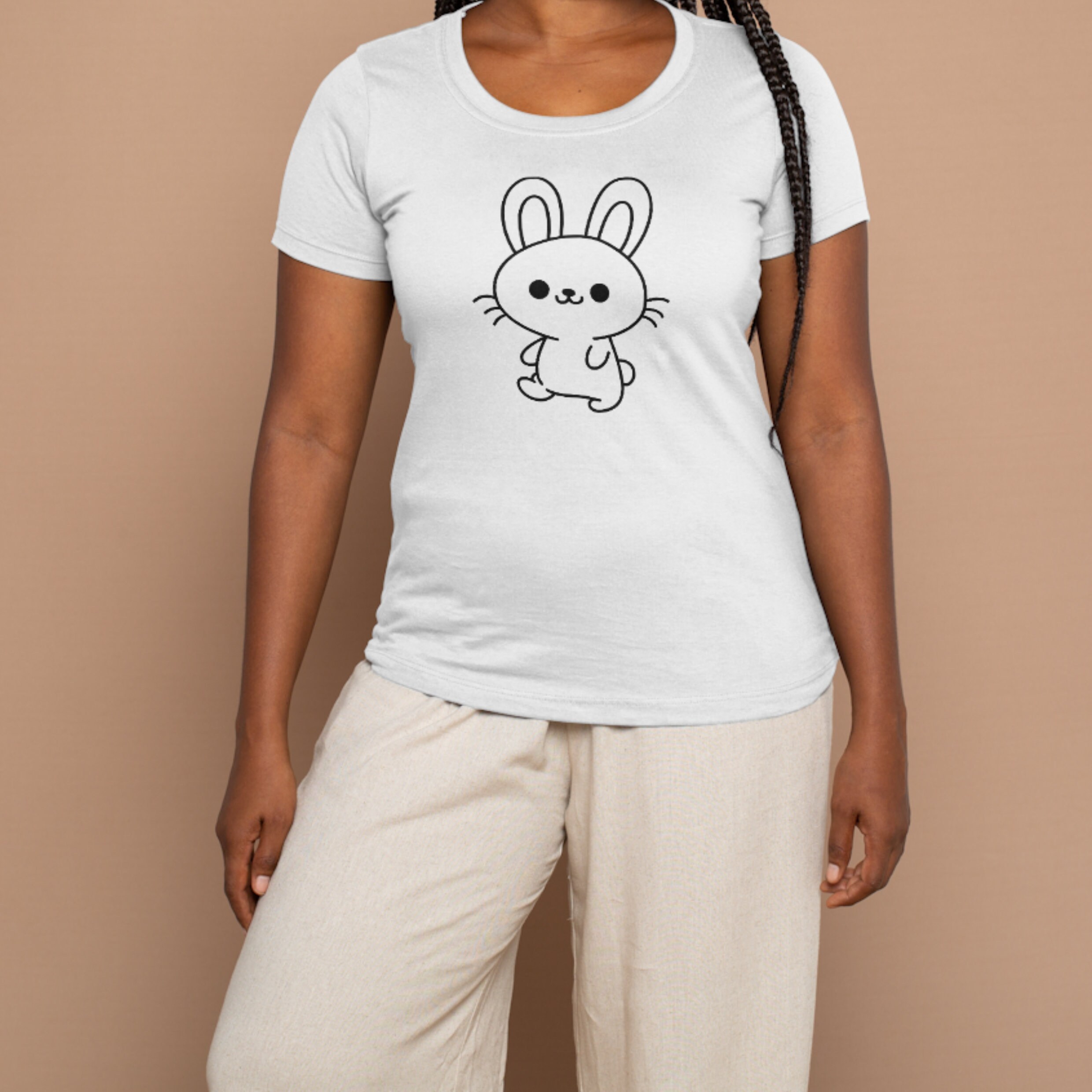 Rabbit Digital Stamps, Doodles, Clip Art Set | SVG + PNG Files for ...