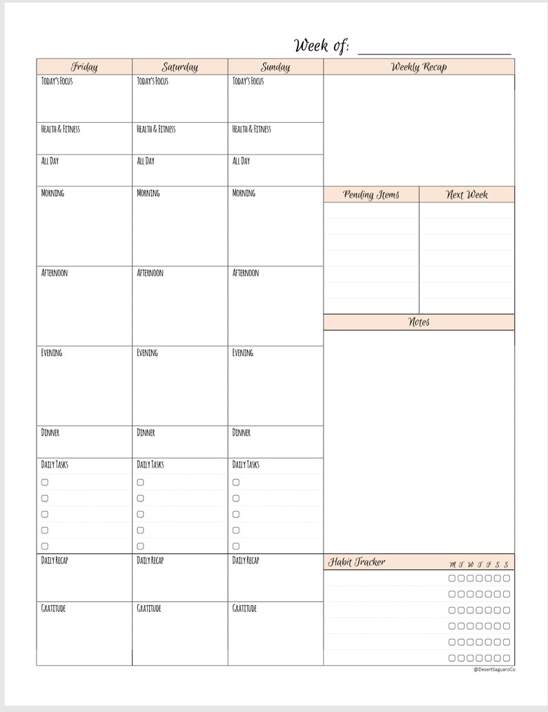 Time Block Planner Printable Printable Word Searches