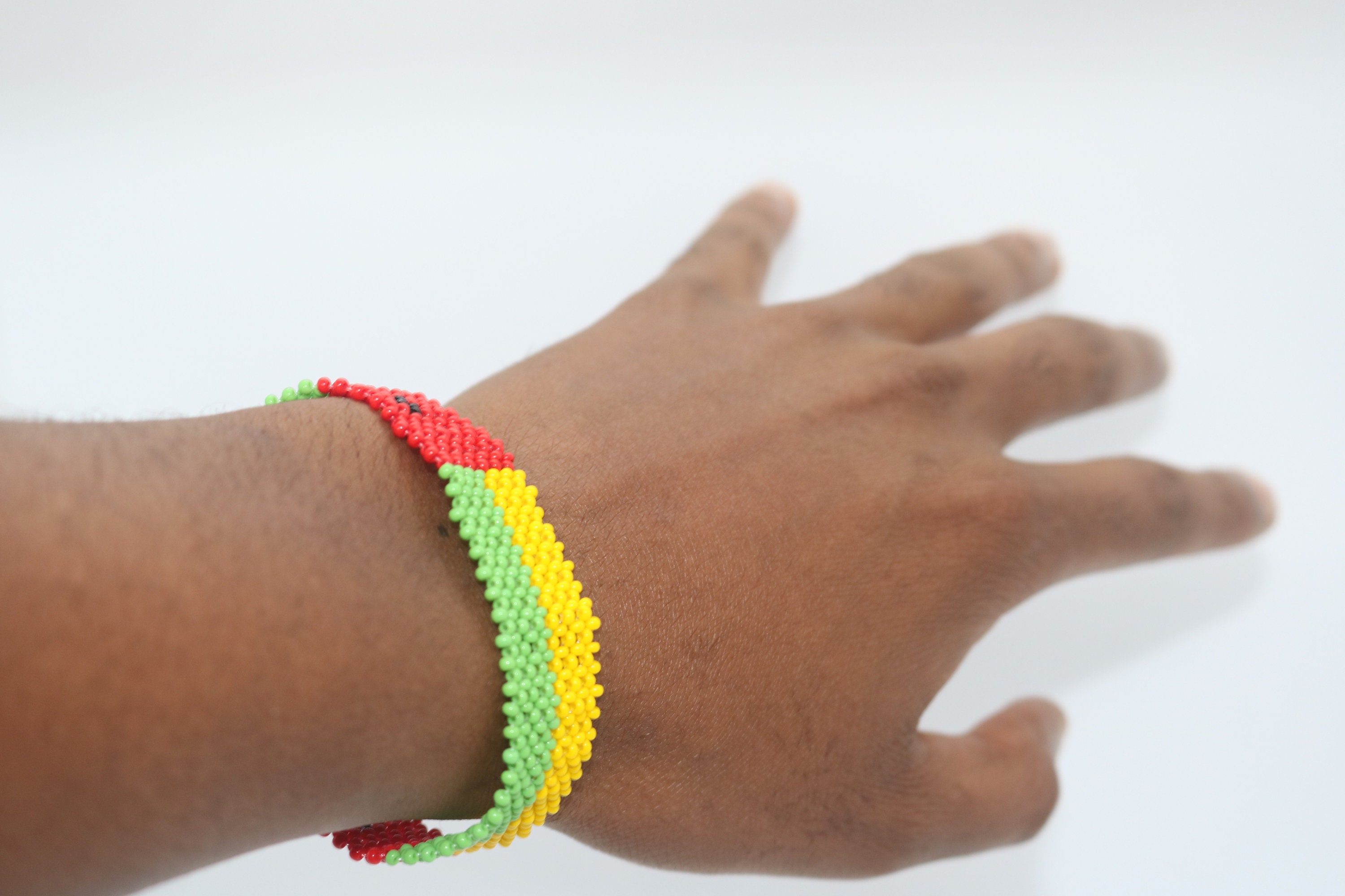 Guinea Bissau flag bracelet Guinea Bissau beaded bracelet | Etsy