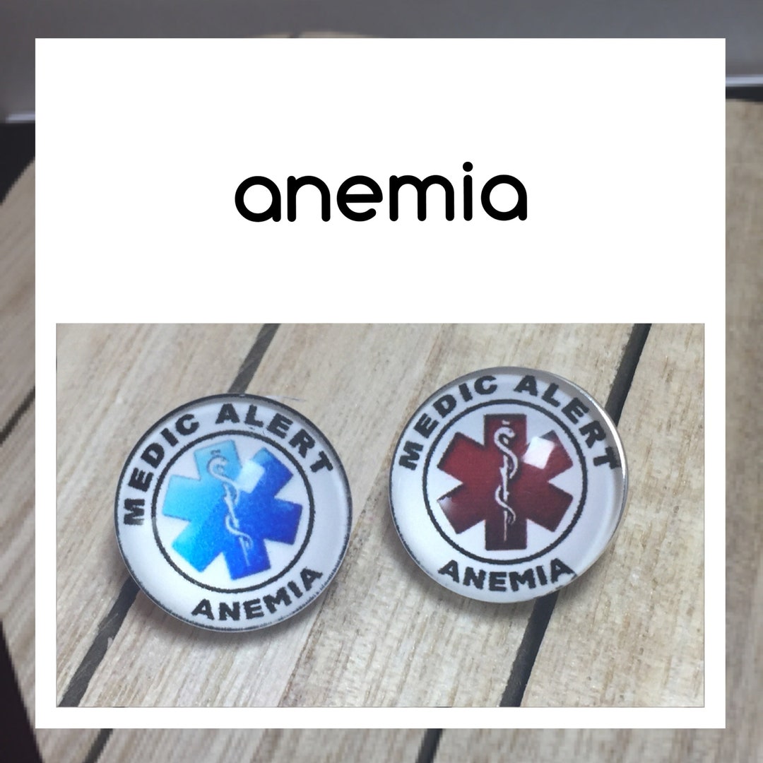 Medical ID Charm Anemia 18mm Snap Button. Available in Both Red and ...