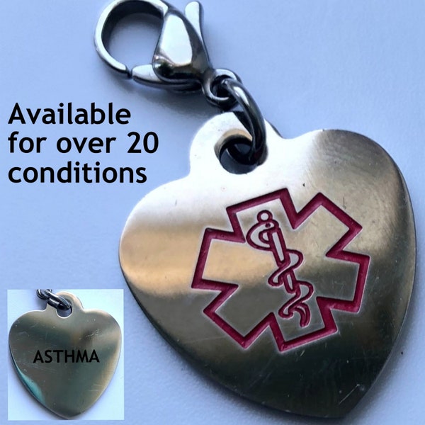 Medical Alert Charm - Etsy