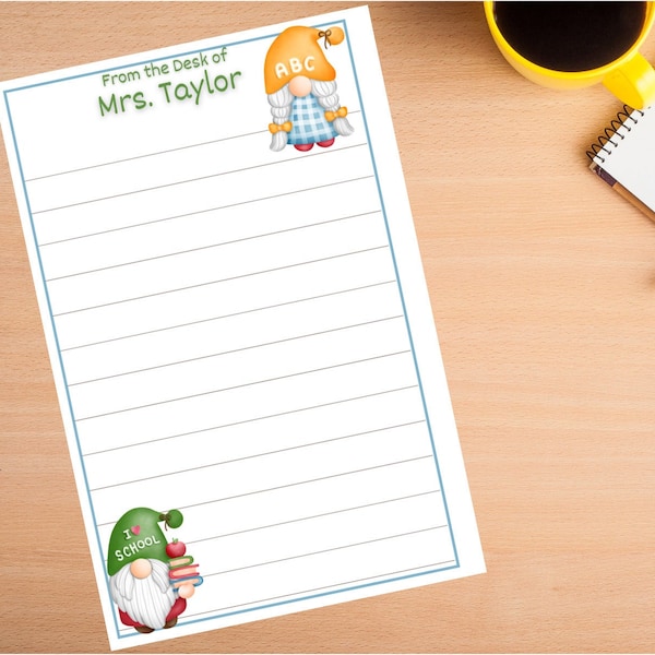 Personalized Gnome Stationery - Etsy