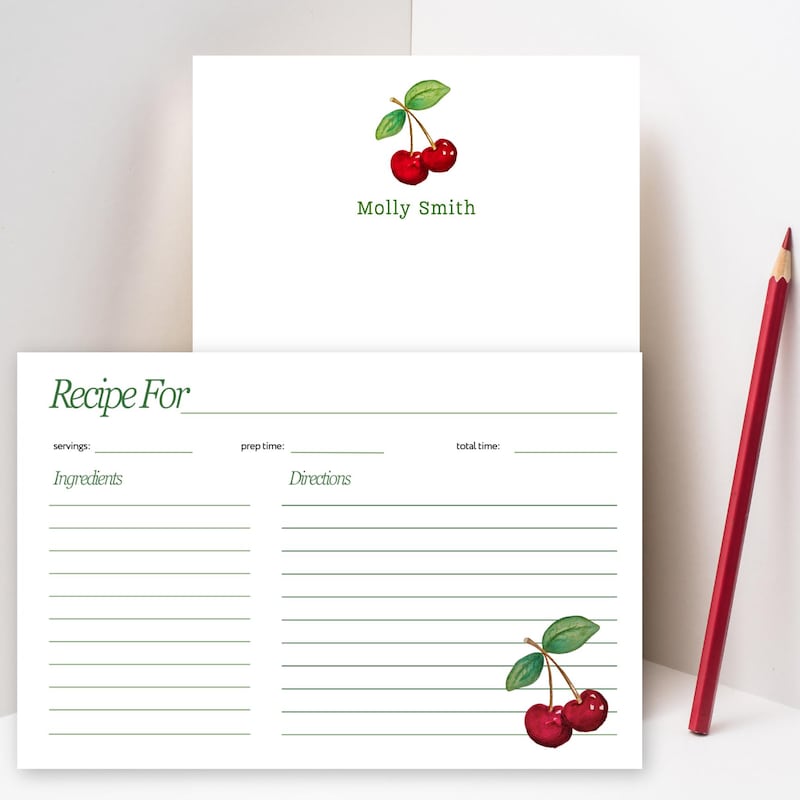 Recipe Box Cherries - Etsy