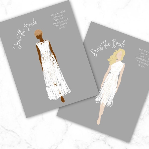 Guess the Dress Printable - Etsy