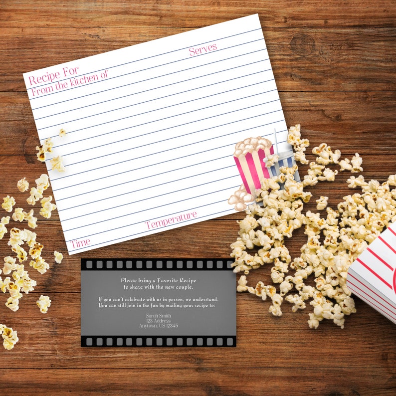 Rom-com Movie Themed Bridal Shower Invitation Bundle, Romcom Wedding ...