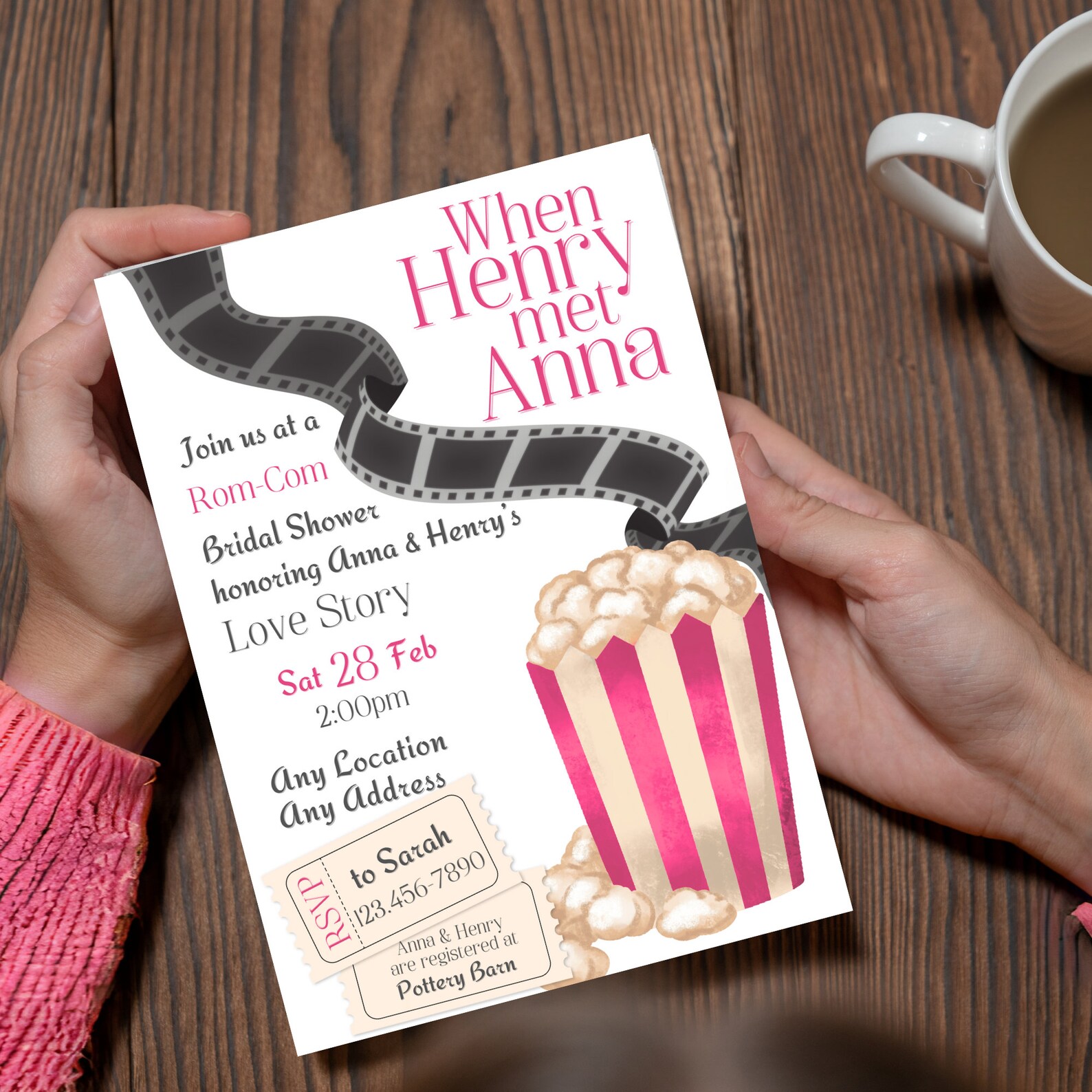Rom-com Movie Themed Bridal Shower Invitation Bundle, Romcom Wedding ...