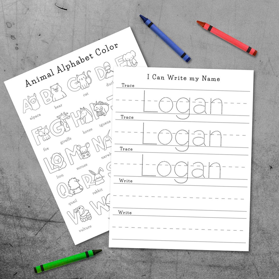 Personalized Printable Summer Activity Sheet Set for Kids, Preschool ...