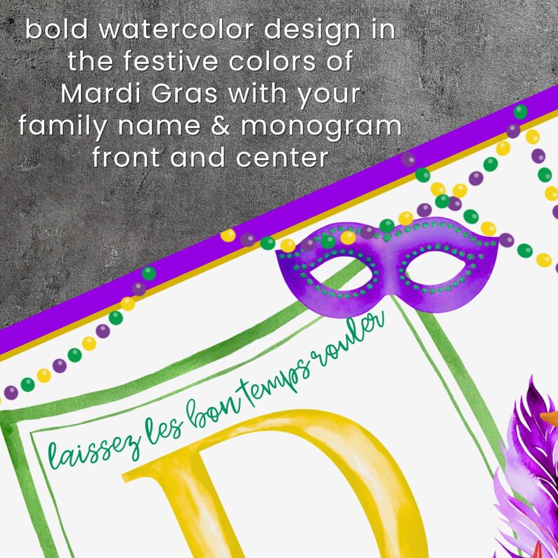 Custom Name Mardi Gras Place Mats, Personalized New Orleans Jazz Paper ...