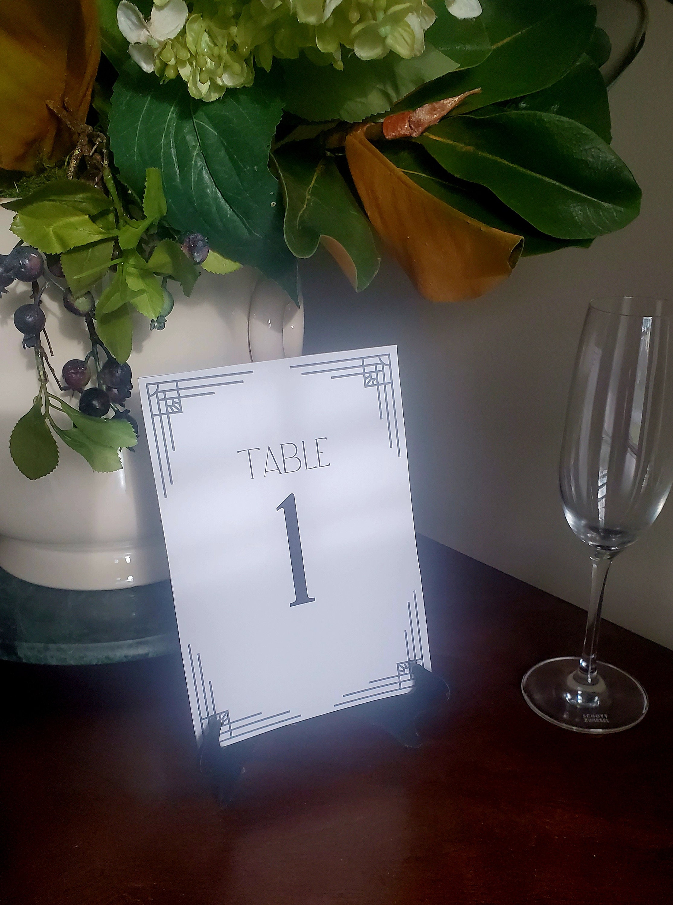 Art Deco Printable Table Numbers - Etsy