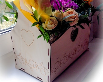 Flower box mini set Type2. Laser cut vector plan. Instant | Etsy