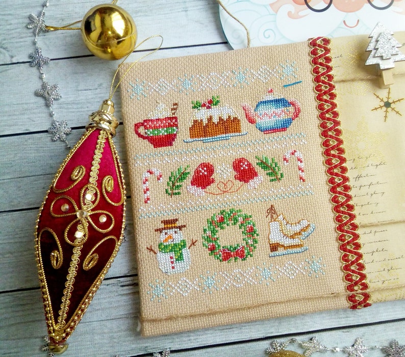 Cross Stitch Pattern Lovely Winter Sampler DMC Chart Embroidery ...