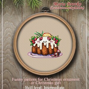 Cross Stitch Christmas Decor Spirit of Christmas Pudding DMC Chart ...