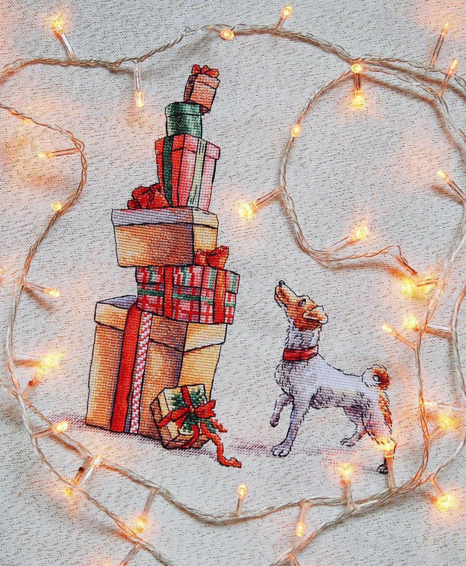 Cross Stitch Pattern curious Dog DMC Cross Stitch - Etsy