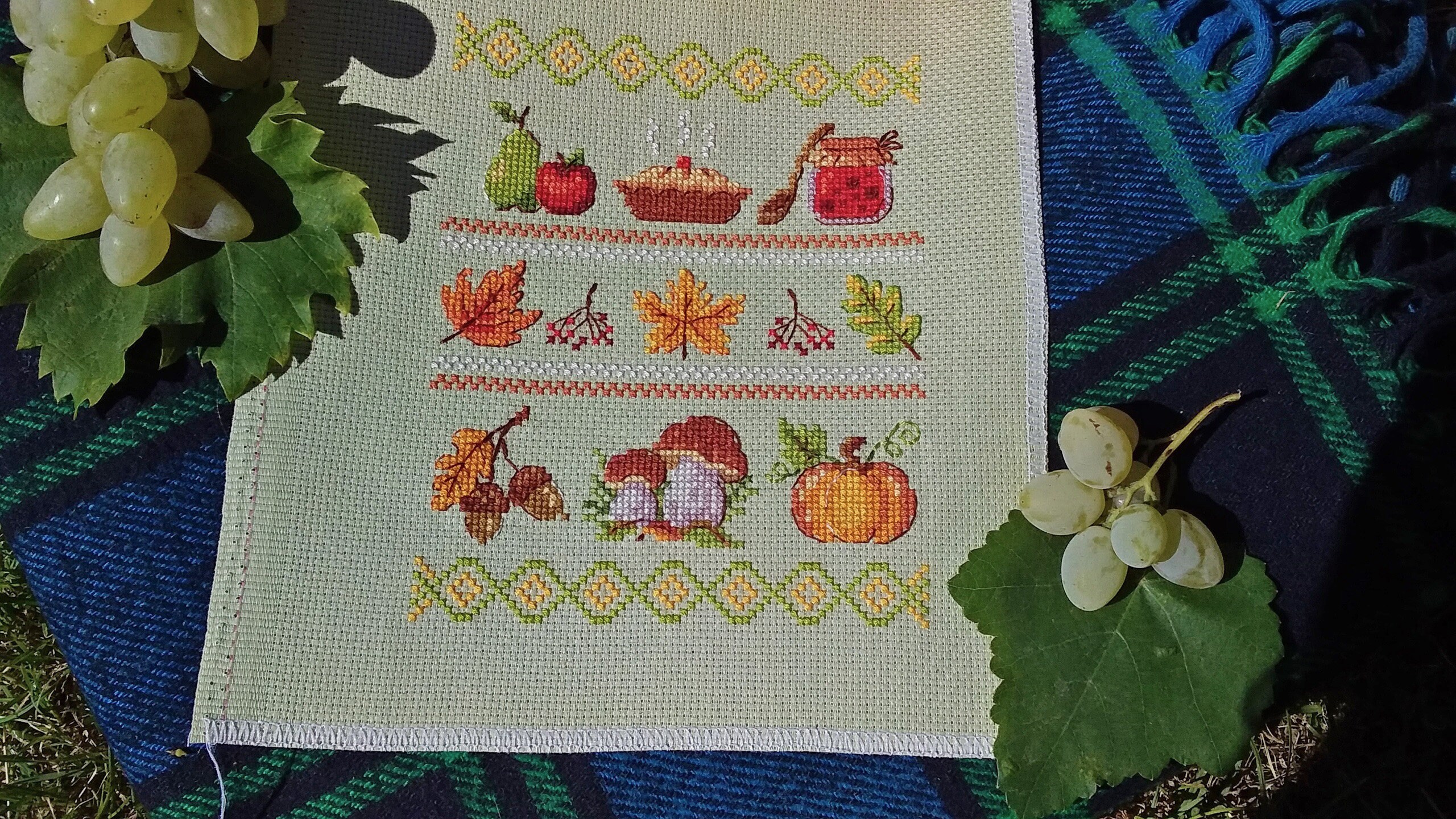 Cross Stitch Pattern Lovely Autumn Sampler DMC | Etsy