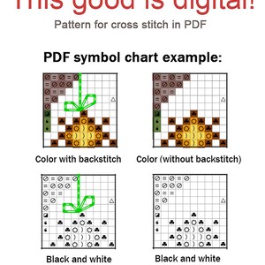 Cross Stitch Pattern 8 Color Options Dragon With Star and Snowflakes ...