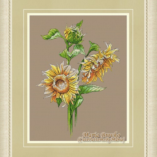 Cross Stitch Pattern purple Iris DMC Chart - Etsy