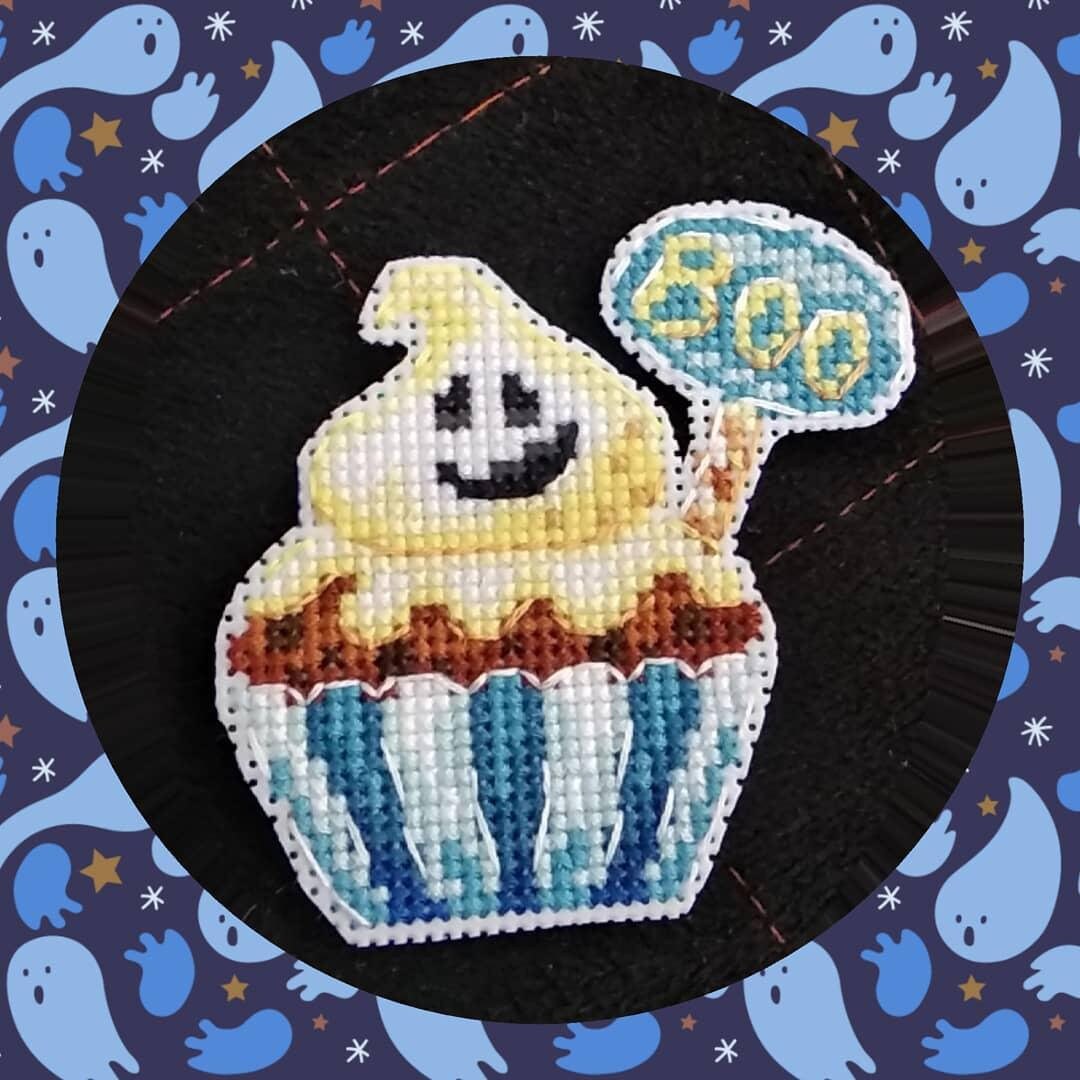 Cross Stitch Pattern Ghost Cake DMC Halloween Chart Embroidery ...