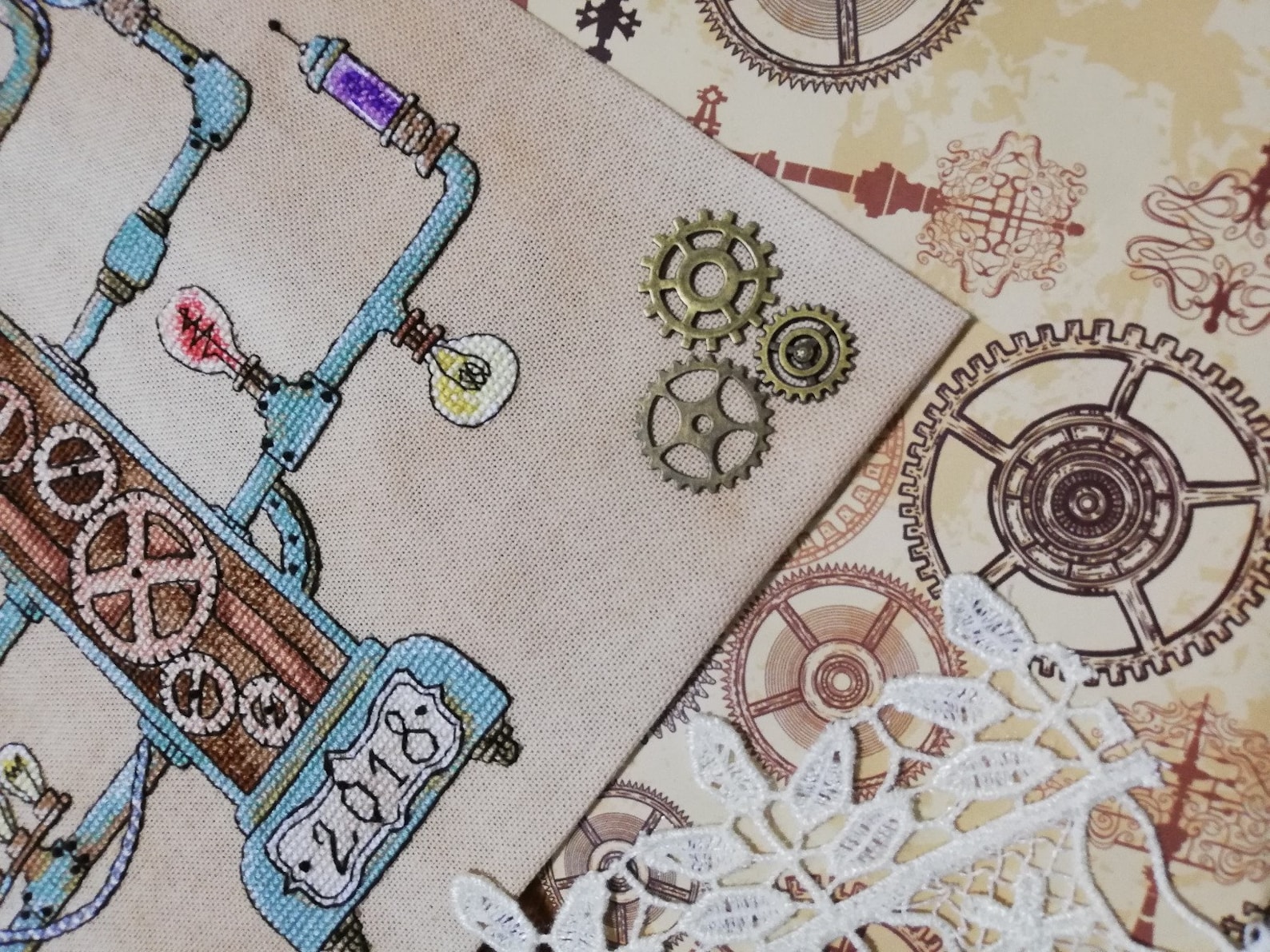 Cross Stitch Pattern Steampunk Christmas tree DMC | Etsy