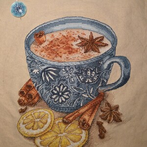 Cross Stitch Pattern tea With Milk DMC Chart Needlepoint Embroidery ...