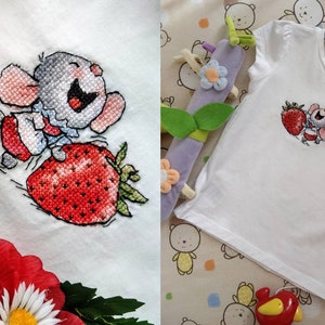 Cross Stitch Pattern "merry Mice" DMC Chart Embroidery Printable PDF ...