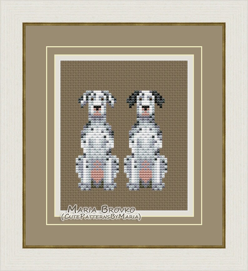 Cross Stitch Pattern dalmatian DMC Chart - Etsy