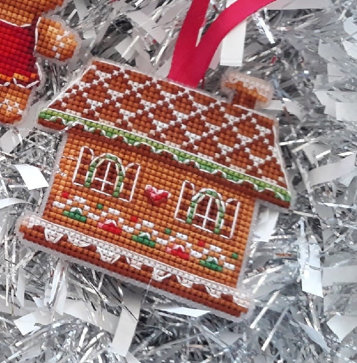 Cross Stitch Pattern gingerbread House 2 DMC | Etsy