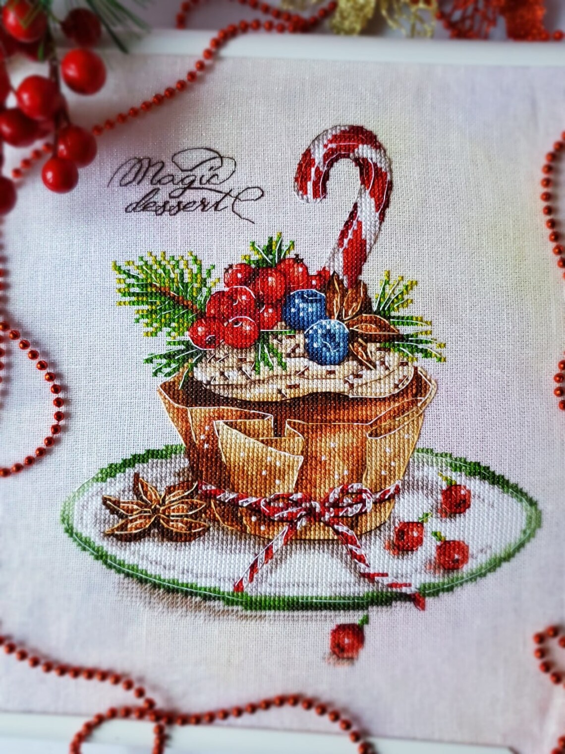 Cross Stitch Pattern Magic dessert DMC Cross | Etsy