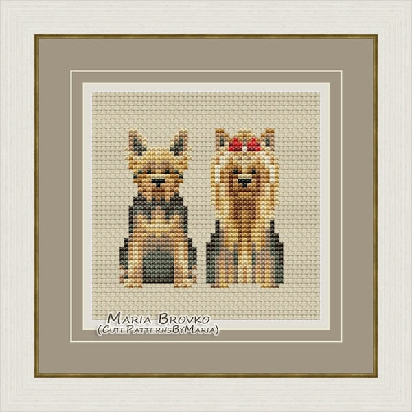 Yorkie Cross Stitch Pattern - Etsy
