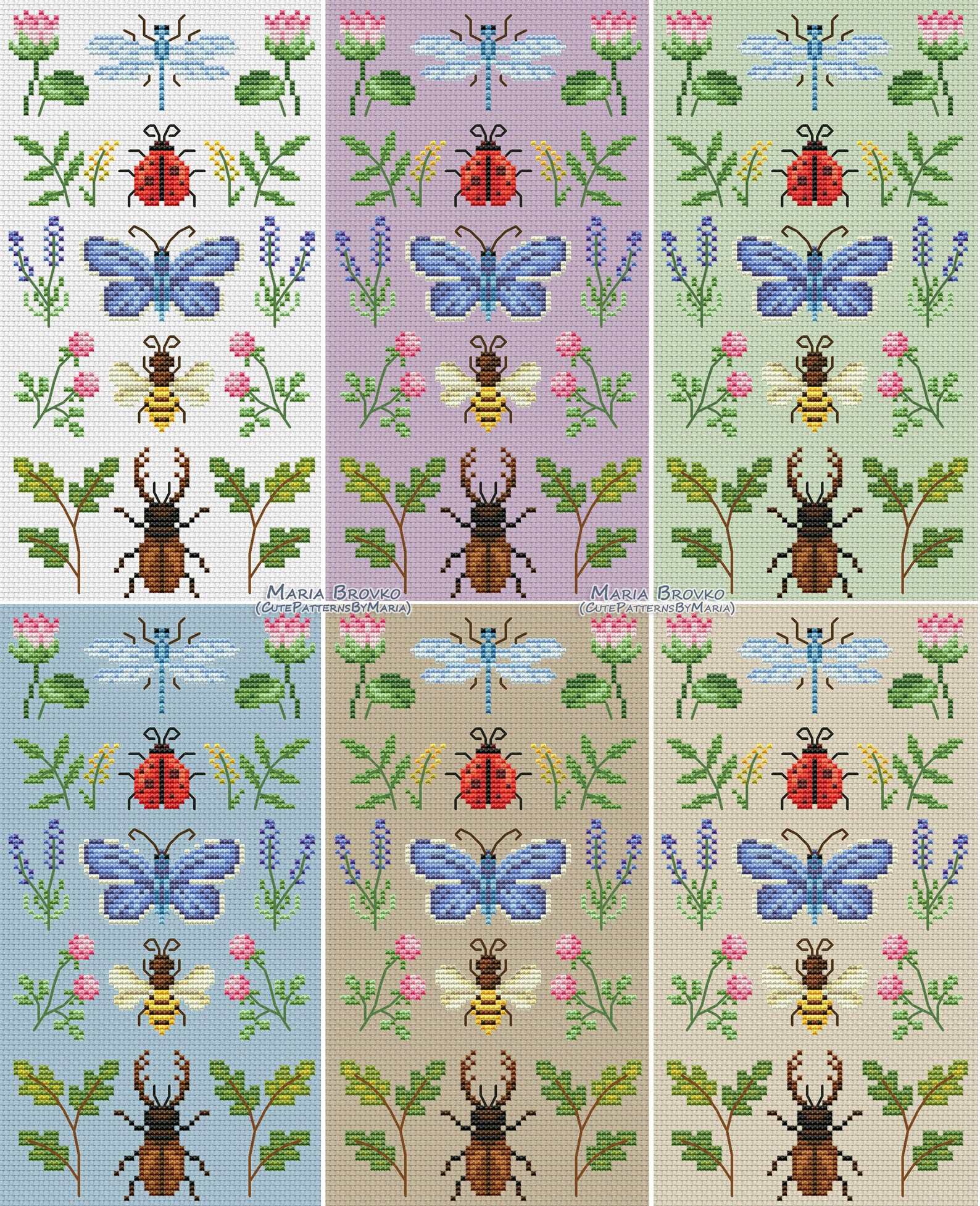 Cross Stitch Pattern buzzing Sampler DMC Chart | Etsy