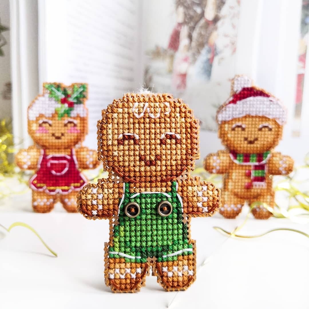 Cross Stitch Pattern "gingerbread Man Number 2" DMC Cross Stitch Chart ...