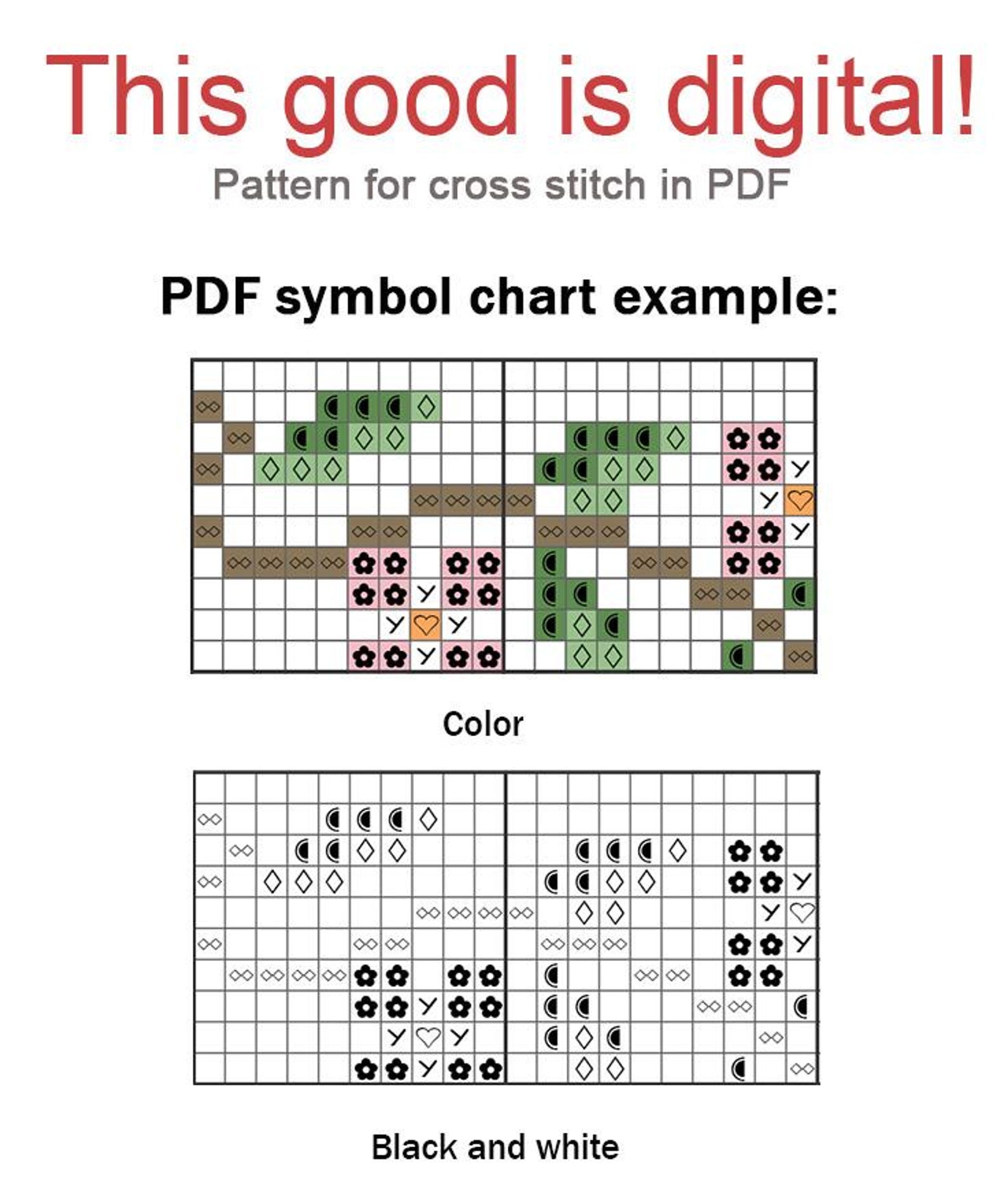 Cross Stitch Pattern Snowflake Heart With Cats DMC Chart Family ...
