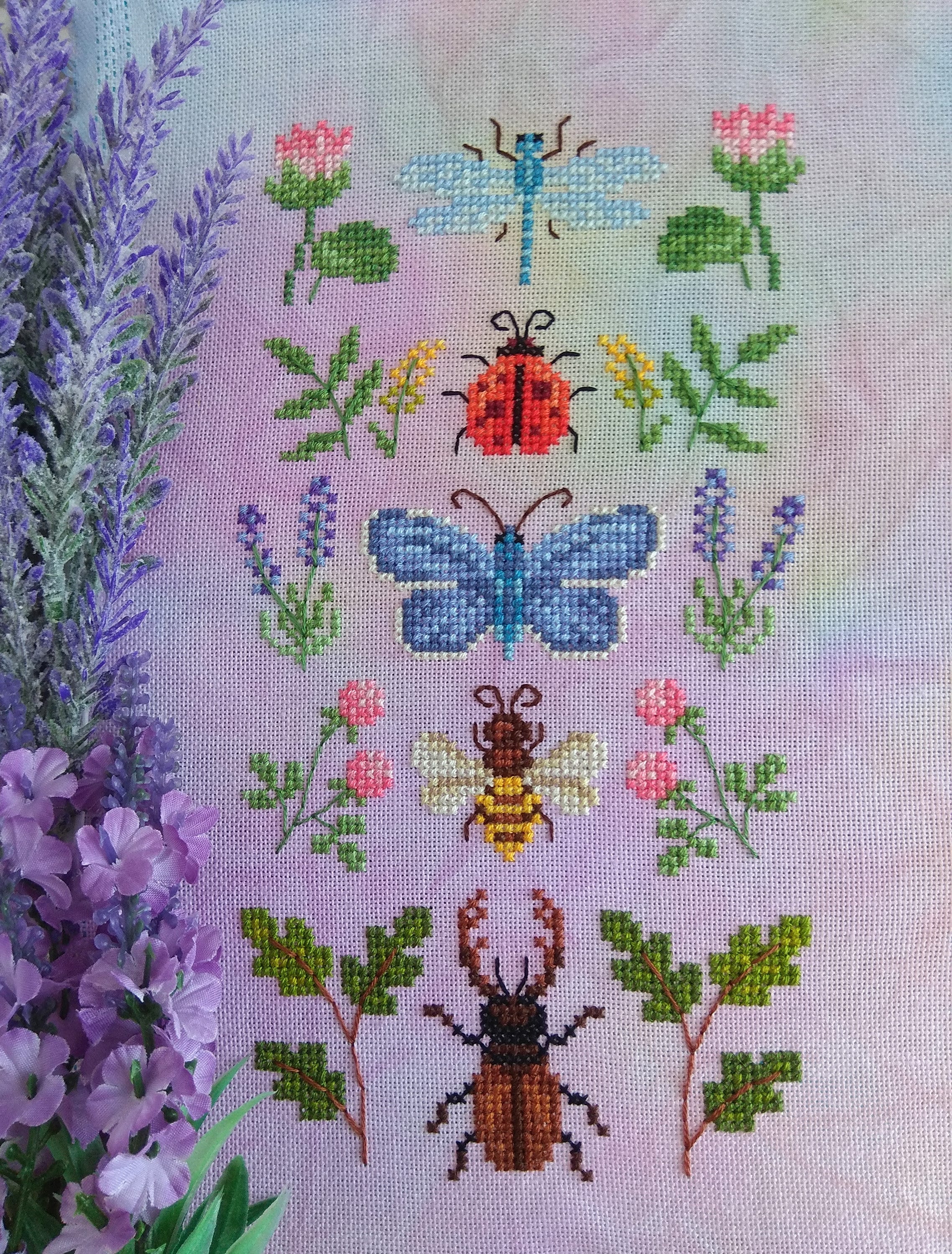 Cross Stitch Pattern buzzing Sampler DMC Chart - Etsy